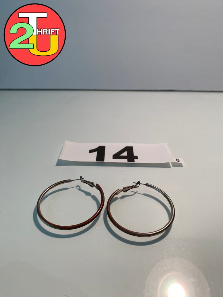 Chrome Hoop Earrings – Thrift2U